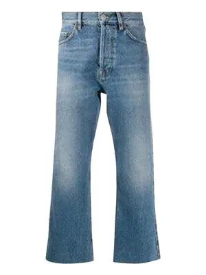 Balenciaga Cropped Straight Leg Jeans - Blue