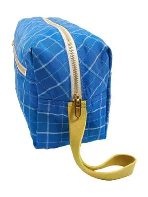 BIMBA Y LOLA Bimba Y Lola Check Pattern Makeup Bag With Wrist Strap