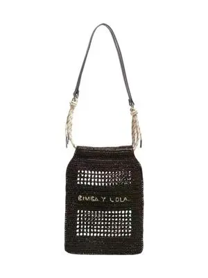 Bimba Y Lola Woven Shoulder Bag - Brown