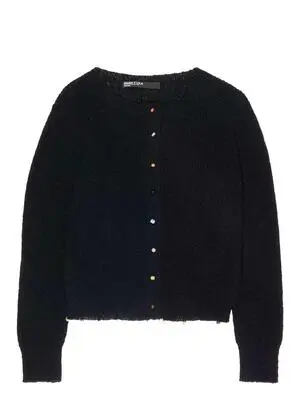 Bimba Y Lola Embellished Open-knit Cardigan - Black