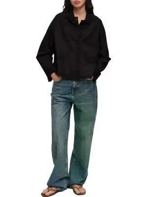 Bimba Y Lola Embroidered Scalloped Edge Jacket - Black
