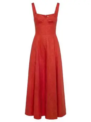 NICHOLAS Anya Panelled Sleeveless Dress - Red