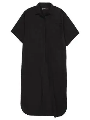 Bimba Y Lola Embroidered Back Shirt Dress - Black