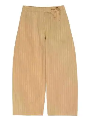 Bimba Y Lola Striped Barrel Trousers - Neutrals
