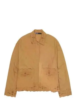 Bimba Y Lola Broderie Anglaise Scalloped Jacket - Brown