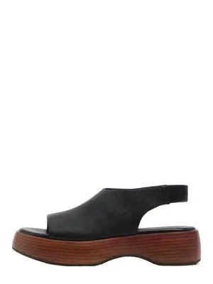 Bimba Y Lola Platform Leather Sandals - Black