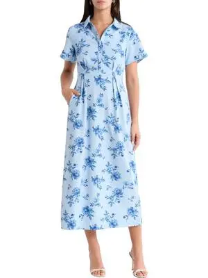 SUGARLIPS Marisy Collared Maxi Dress - Light-blue