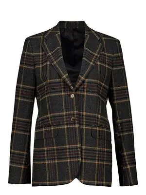 PAULA Check Houndstooth Blazer - Brown