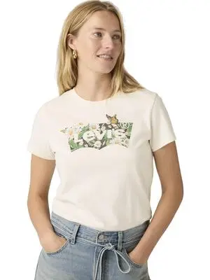 LEVI'S Graphic Logo Crewneck T-shirt - Egret Graphic