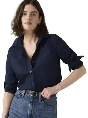 LEVI'S Classic Shirt With Embroidered Logo - Poplin
