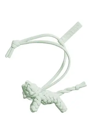 Bottega Veneta Intreccio Nappa Leather Cat Charm - Glacier