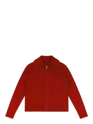 ENTIRE STUDIOS Long-sleeved Zip-up Cardigan - Red