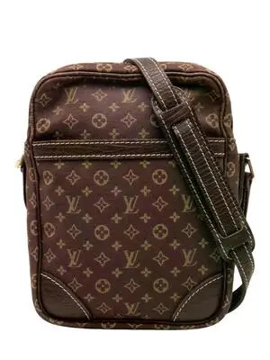 LOUIS VUITTON Louis Vuitton Monogram Mini Lin Danube Crossbody Bag Brown