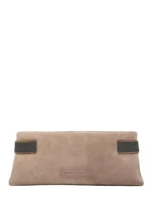 BRUNELLO CUCINELLI Brunello Cucinelli Embellished Suede Clutch