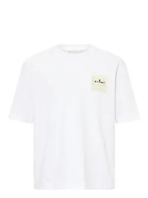 AMI Paris Post-it Je T'aime Cotton-jersey T-shirt - Blanc
