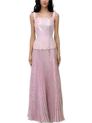RAMI AL ALI Sequin Embellished Gown - Pink