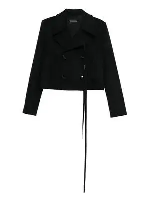 ANN DEMEULEMEESTER Tie-detail Jacket - Black