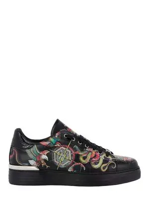 Philipp Plein Printed Low-top Sneakers - Black
