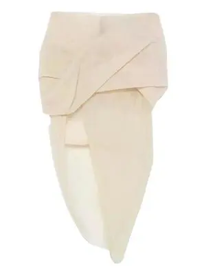 Rick Owens Draped Calf Skirt - Neutrals