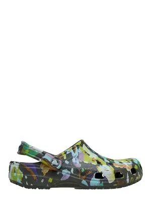 CROCS Classic Painted Floral Clogs Black Sand