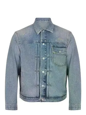 CYCLE Roby Distressed Denim Jacket - Blue