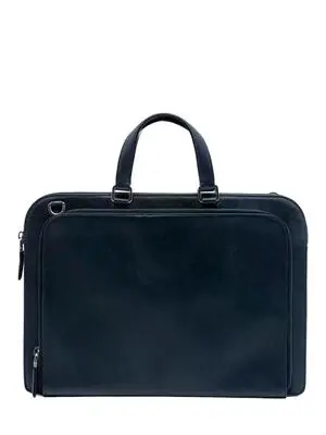 Prada Saffiano Leather Briefcase - Blue