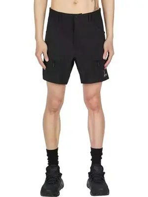 OSTRYA Logo Print Cargo Shorts - Black