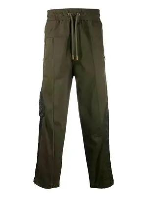 DIESEL® Satin-panelled Drawstring Trousers - Green