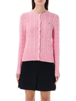 Polo Ralph Lauren Cotton Cable Knit Cardigan - Pink