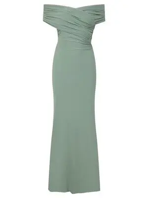 CELESTINE & MAE Primula Crossover Maxi Dress - Green