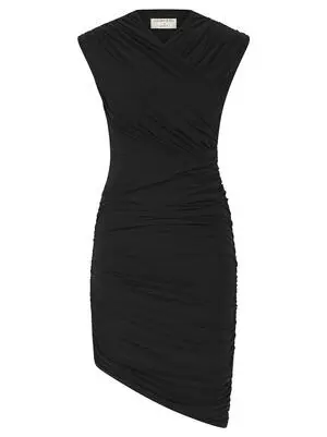 CELESTINE & MAE Calla Mini Dress With Asymmetrical Hem - Black