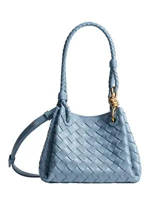 Bottega Veneta Small Leather Parachute Shoulder Bag - Grey