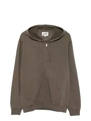 MC2 SAINT BARTH Logo-embroidered Zip-up Hoodie - Brown