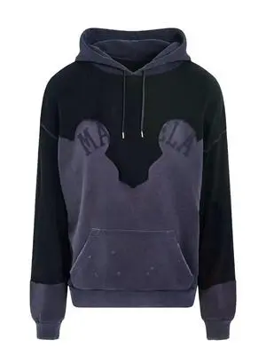 MAISON MARGIELA Deconstructed Patchwork Hoodie - Blue