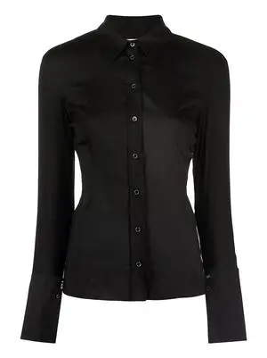 Patrizia Pepe Fitted Buttoned Shirt - Black