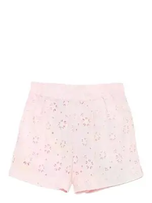 MC2 SAINT BARTH Meave Broderie-anglaise Shorts - Pink