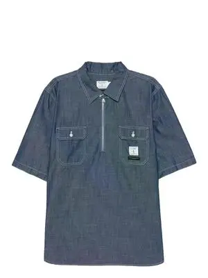 Engineered Garments X Roy Roger's Workwear Chambray Spinnaker Polo Shirt - Blue