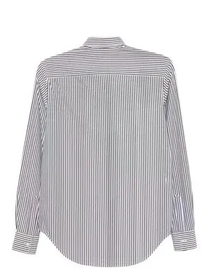 XACUS Marta Striped Long-sleeve Shirt - White