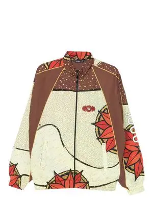 PANTOFOLA D'ORO High-neck Graphic-print Jacket - Neutrals