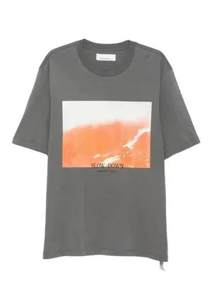 PEACEMAKER OAMC Slow Down Graphic-print T-shirt - Grey