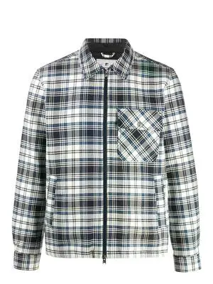 Woolrich Checkered Zip-up Jacket - Blue