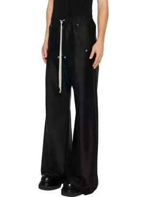 Rick Owens Bela Drawstring Wide-leg Trousers - Black