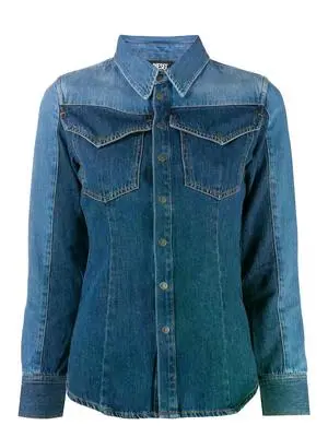 DIESEL® Colour-block Denim Shirt - Blue