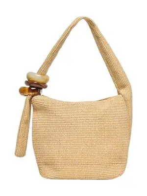 Dolce Vita Kalen Raffia Shoulder Bag - Natural