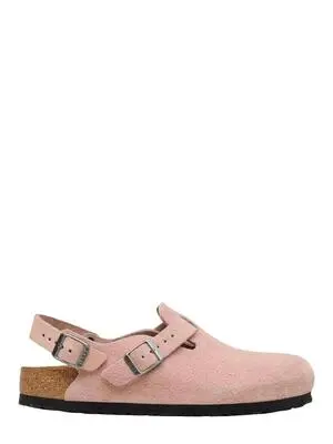 BIRKENSTOCK Tokio Buckle-fastening Suede Mules - Pink