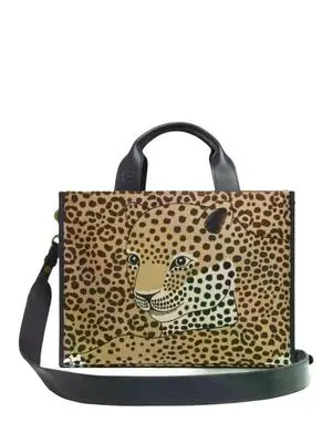 INOUI EDITIONS Nomade Felis Leopard Print Tote Bag - Neutrals