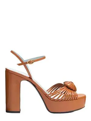 Valentino Garavani Coeur Royal Platform Sandals 115mm - Brown