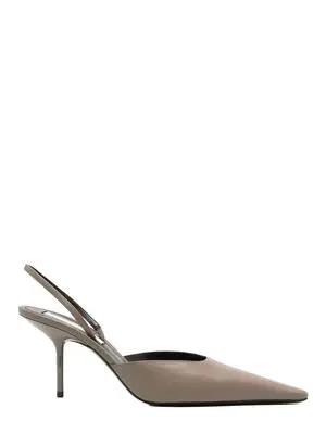 Victoria Beckham Pointed-toe Slingback Pumps - Grey