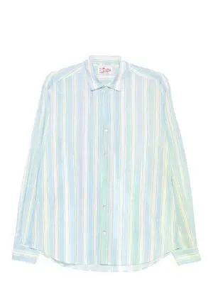 MC2 SAINT BARTH Sikelia Striped Long-sleeve Shirt - Blue