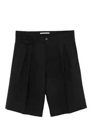BRIGLIA 1949 Pleated Knee-length Shorts - Black